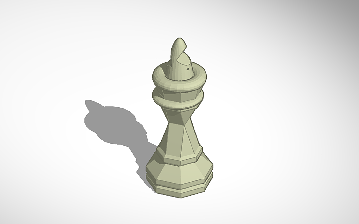 3D design King chess - Tinkercad