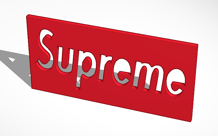 3D design Supreme Logo - Tinkercad