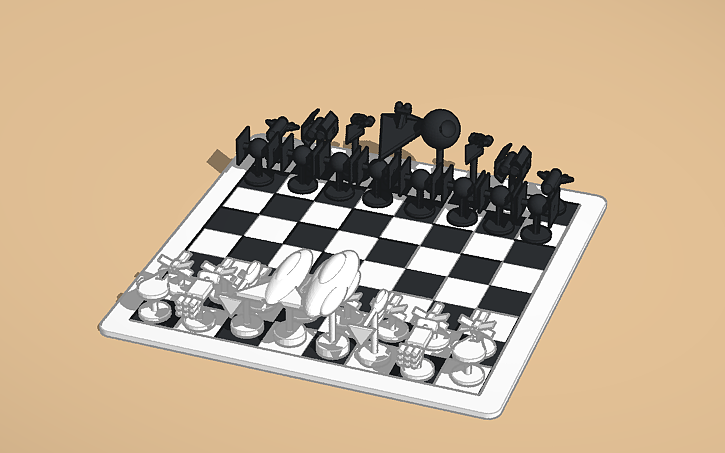 3D design star wars chess set - Tinkercad