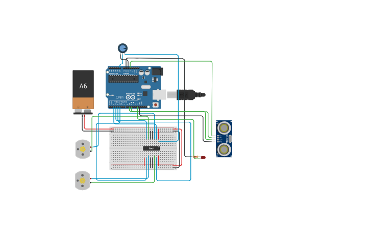 Circuit design Automatic Mask and Sanitizer Dispenser | Tinkercad