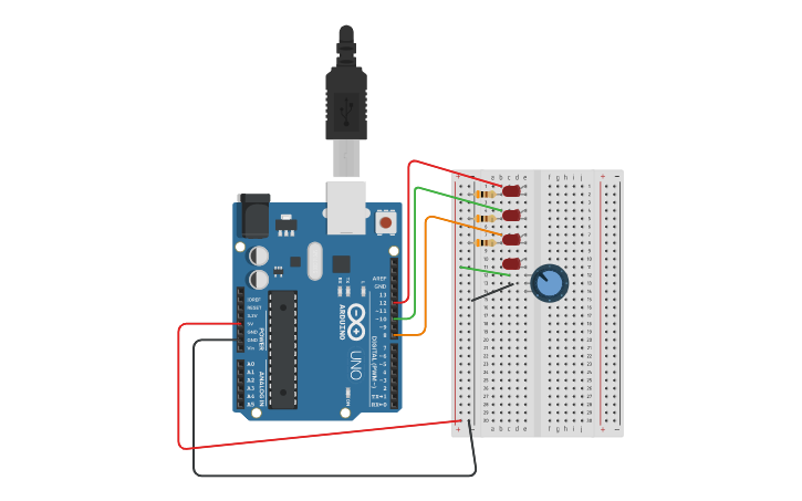 Circuit Design Copy Of L4 Arduino Using For To Control Number Of 7028