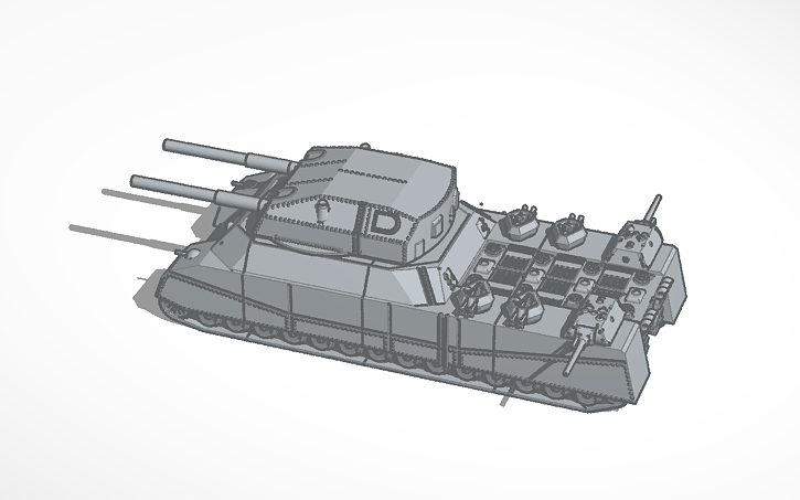 3D design Landkreuzer P:1000 Ratte - Tinkercad