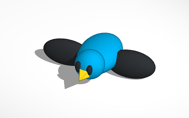 3D design BLUE BIRD | Tinkercad