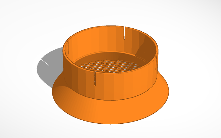 3D design 2" Weber Carb Velocity Stack Filter - Tinkercad