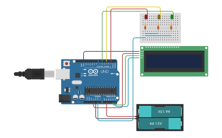 Circuit Design Battery Tinkercad