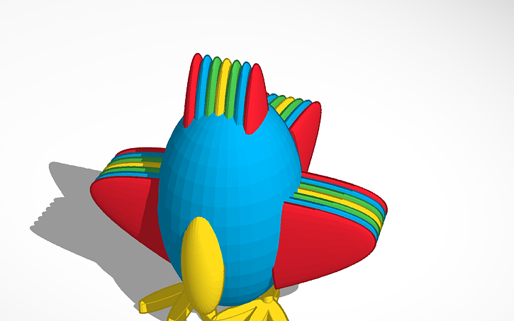 3D design parrot - Tinkercad