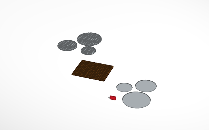 3D design Wood floorboard inserts for Miniature Bases | Tinkercad