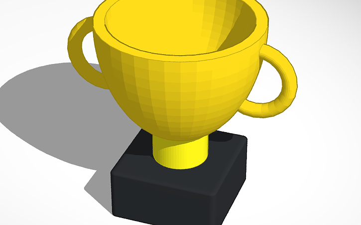 3D design Trophy (Editable Text) - Tinkercad