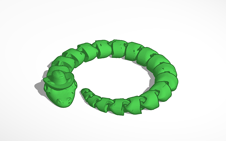 3D design Articulated cowboy snake - Tinkercad