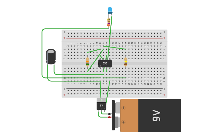 Circuit design led blinker - Tinkercad