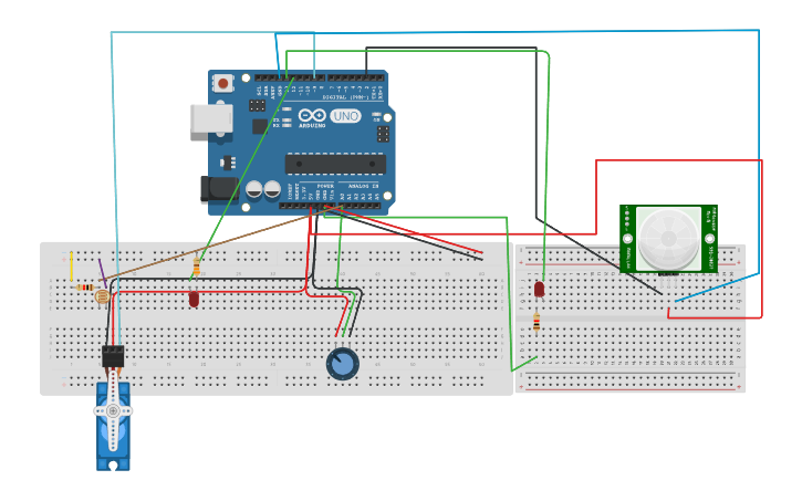 Circuit design Tres sensores (Verónica ) - Tinkercad
