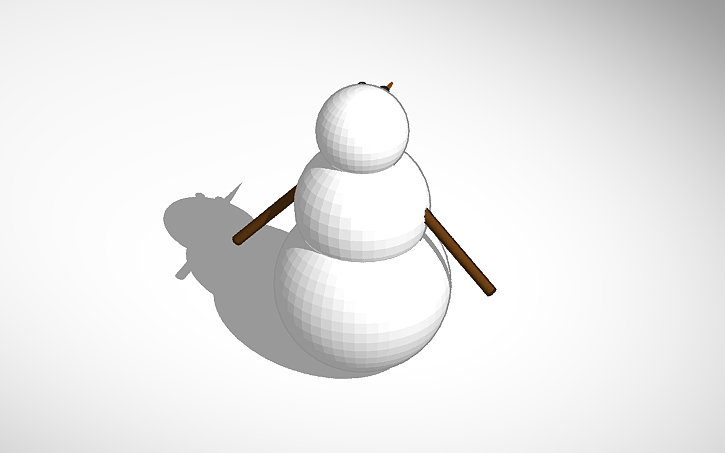 3d Design Snowman Tinkercad