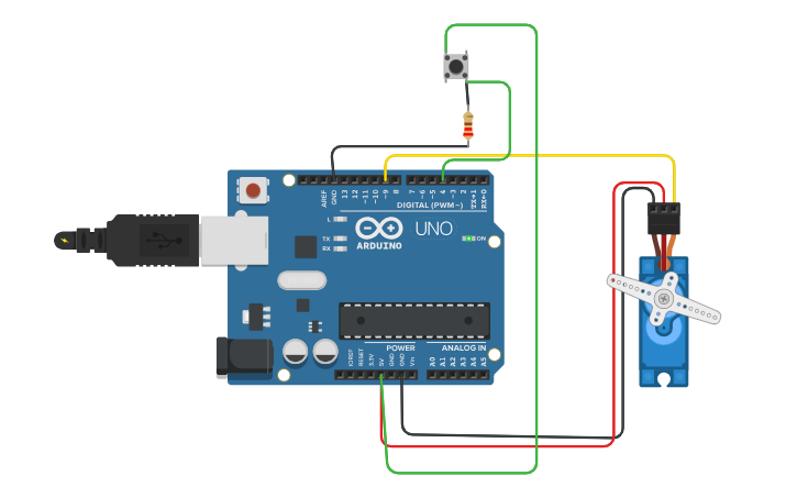 Circuit Design Servo Meter Tinkercad