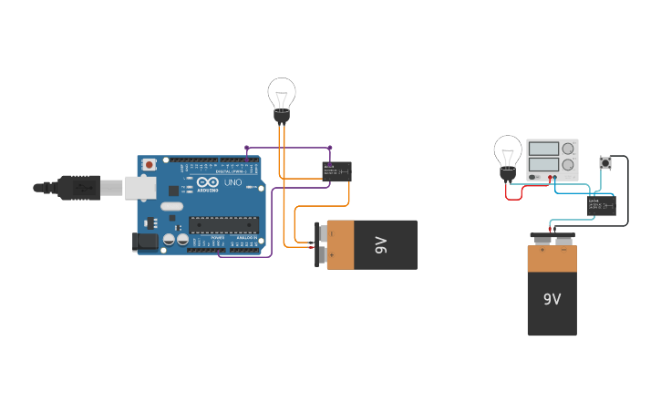 Circuit design Relays | Tinkercad