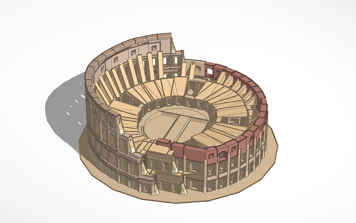 3D design Colosseum, Rome, Italy - Tinkercad