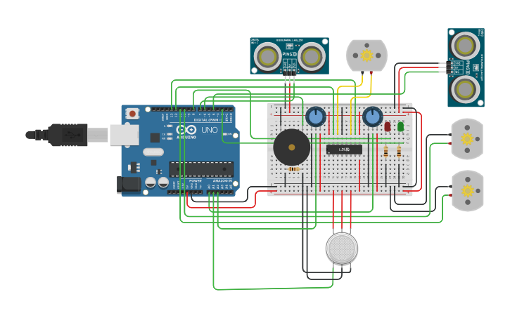 Circuit design AUV Simulation - Tinkercad