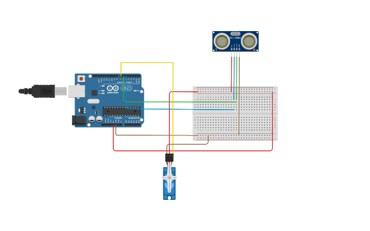 Circuit design 10 Smart Bin - Tinkercad