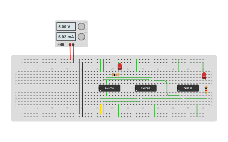 Circuit design Full Adder - Tinkercad