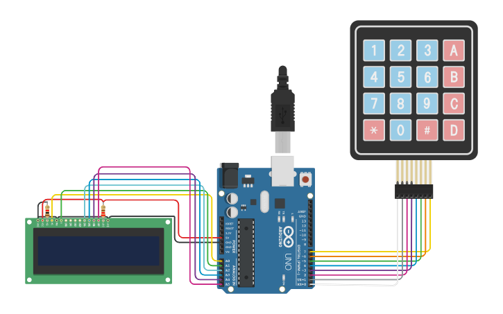 Circuit Design Password Based Security System Tinkercad