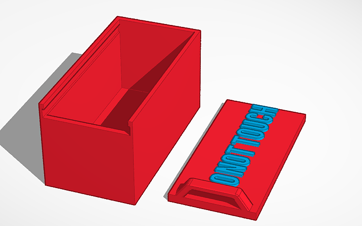 3D design sliding door box - Tinkercad