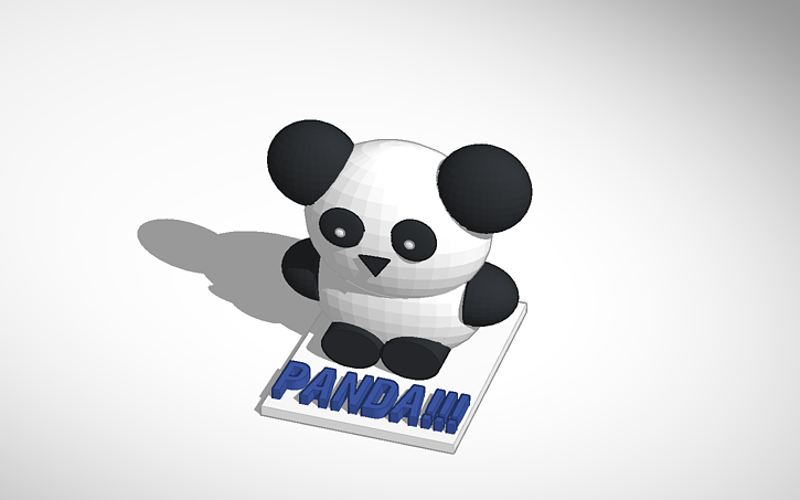 3D design Panda!!! | Tinkercad