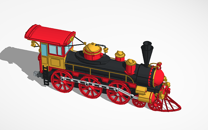 3D design Old train - Tinkercad