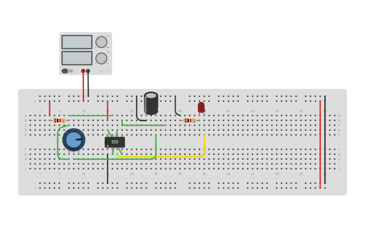 Circuit Design 8 Timer 555 Tinkercad