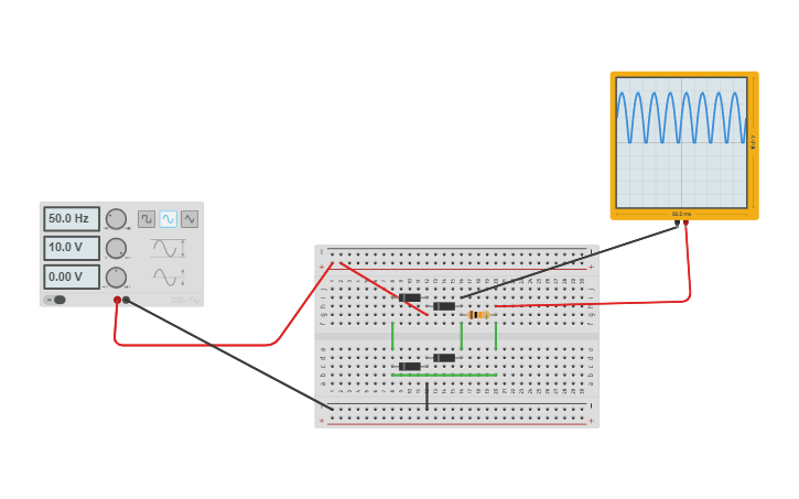 Circuit design FULL WAVE RECTIFIER | Tinkercad