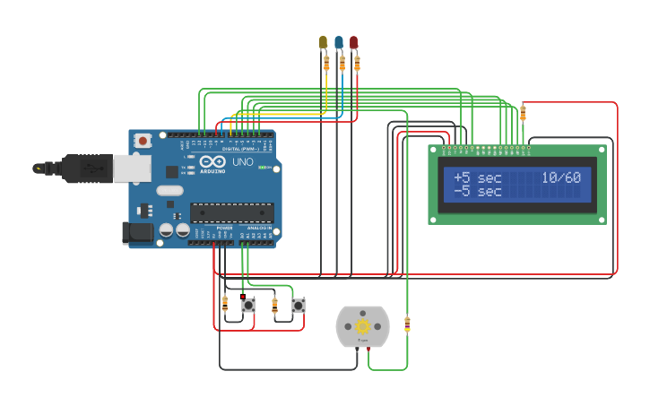 Circuit design Liquid-crystal display | Tinkercad