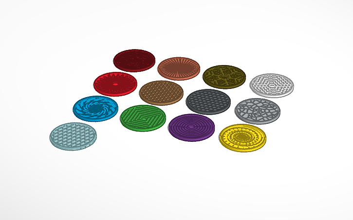 3D design Coasters Galore - Tinkercad