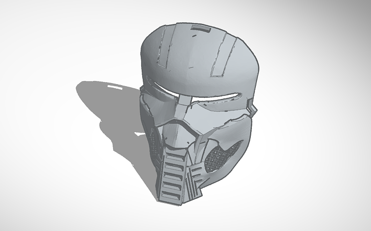 3D design finished mask - Tinkercad