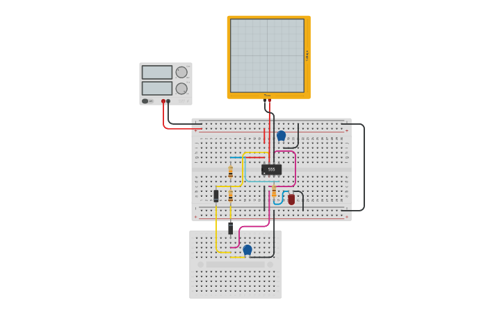 Circuit design NE555 - Tinkercad