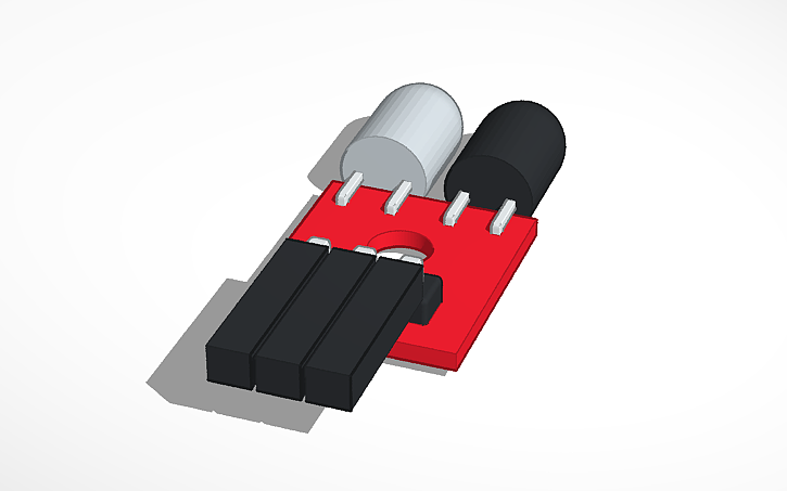 3D design IR Sensor Line Follower - Tinkercad