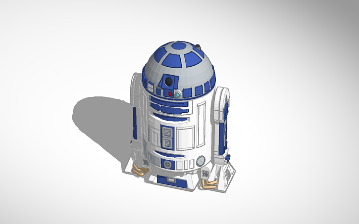 3D design R2-D2 - Tinkercad