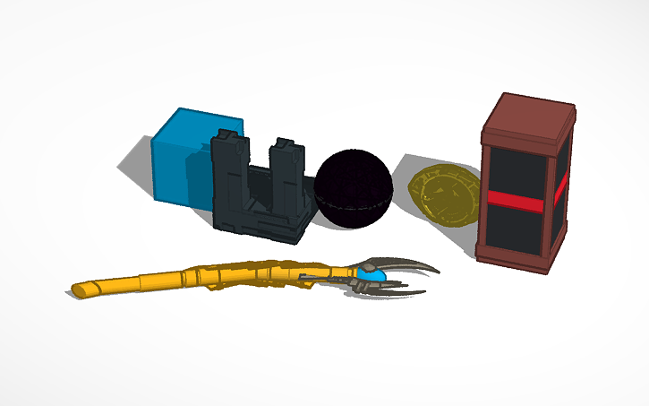 3D design infinity stone containers - Tinkercad