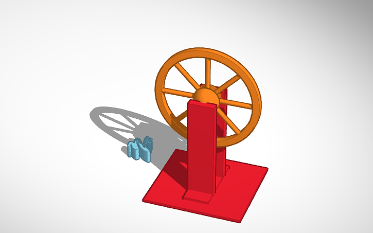 3D design spinning wheel - Tinkercad