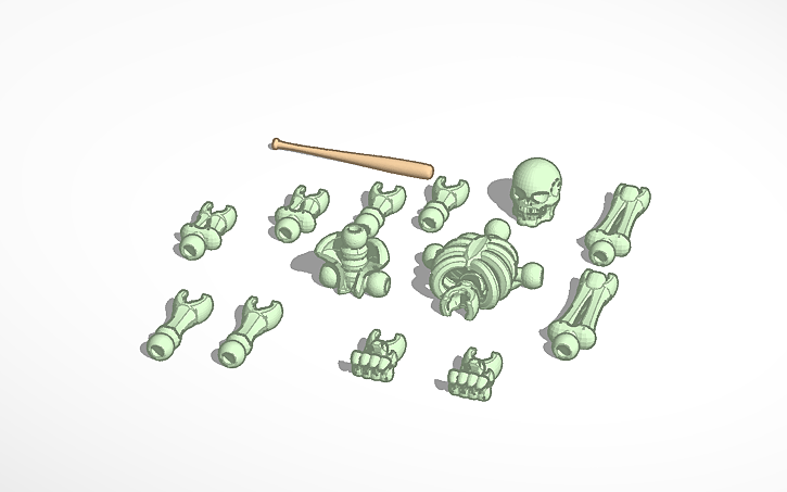 3D design skelet - Tinkercad