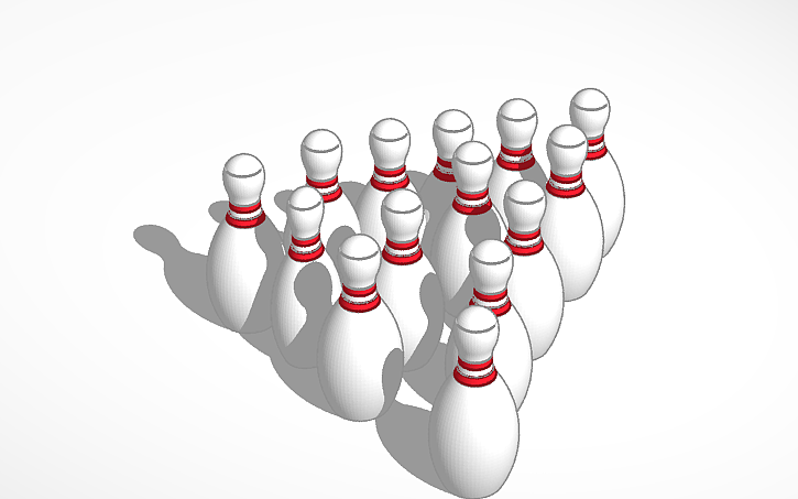 3D design Copy of bowling pin 볼링 - Tinkercad