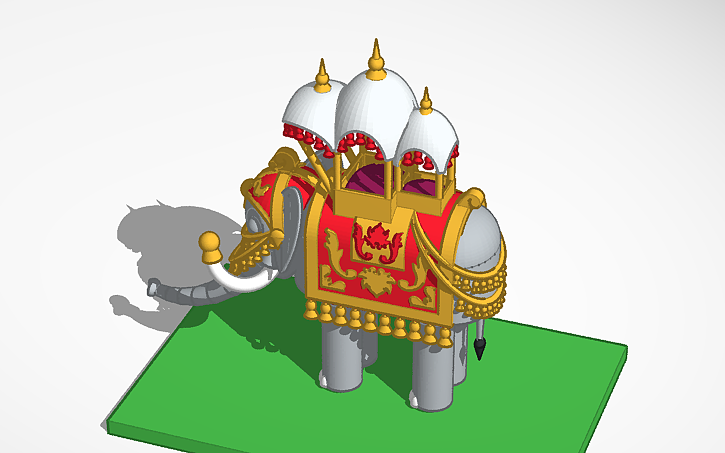 3D design Elephant automaton - Tinkercad