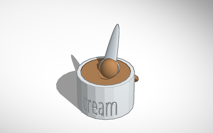 3D design cream - Tinkercad