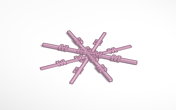 3D design Snowflake - Tinkercad