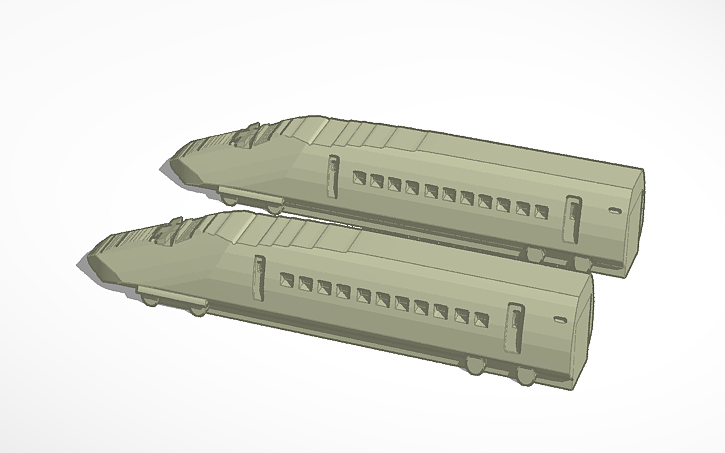 3D design shinkansen 5000 2 - Tinkercad