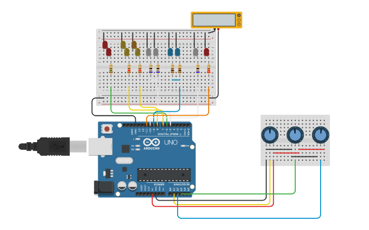 Circuit design LUCI RC completo | Tinkercad