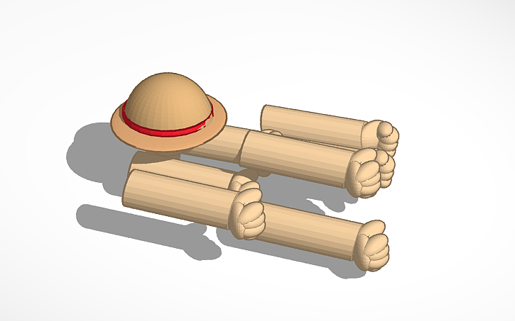 3D design Luffy's Gum Gum Gatling - Tinkercad