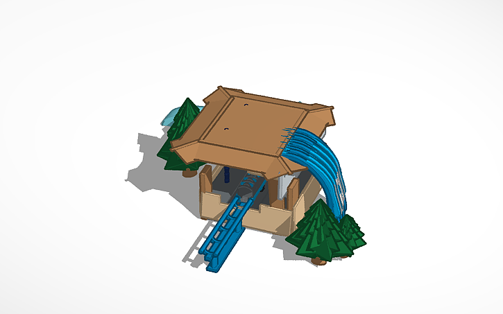 3D design Roller Coaster Station | Tinkercad