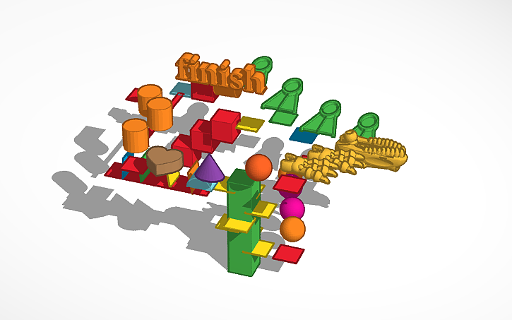 3D design 10 stage obby - Tinkercad