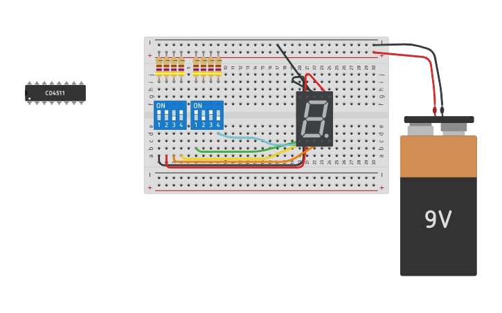 Circuit design Circuito Display 7 Segmentos | Tinkercad Circuit design Circuito Display 7 Segmentos | Tinkercad