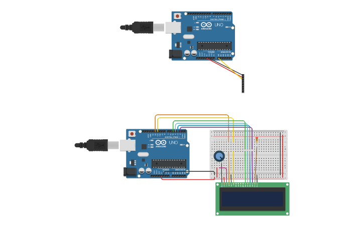 Circuit design Screen and Moisture Sensor | Tinkercad