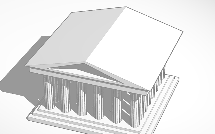 3D design Parthenon - Tinkercad