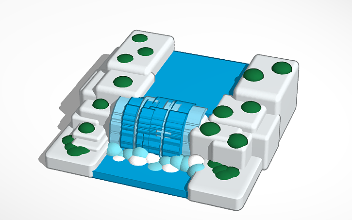 3D design WaterFall - Tinkercad